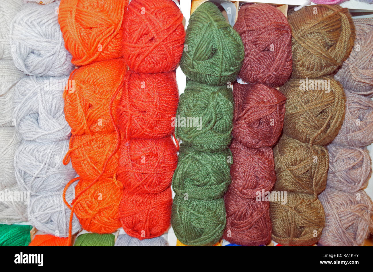 Wool's balls close-up Stock Photo - Alamy