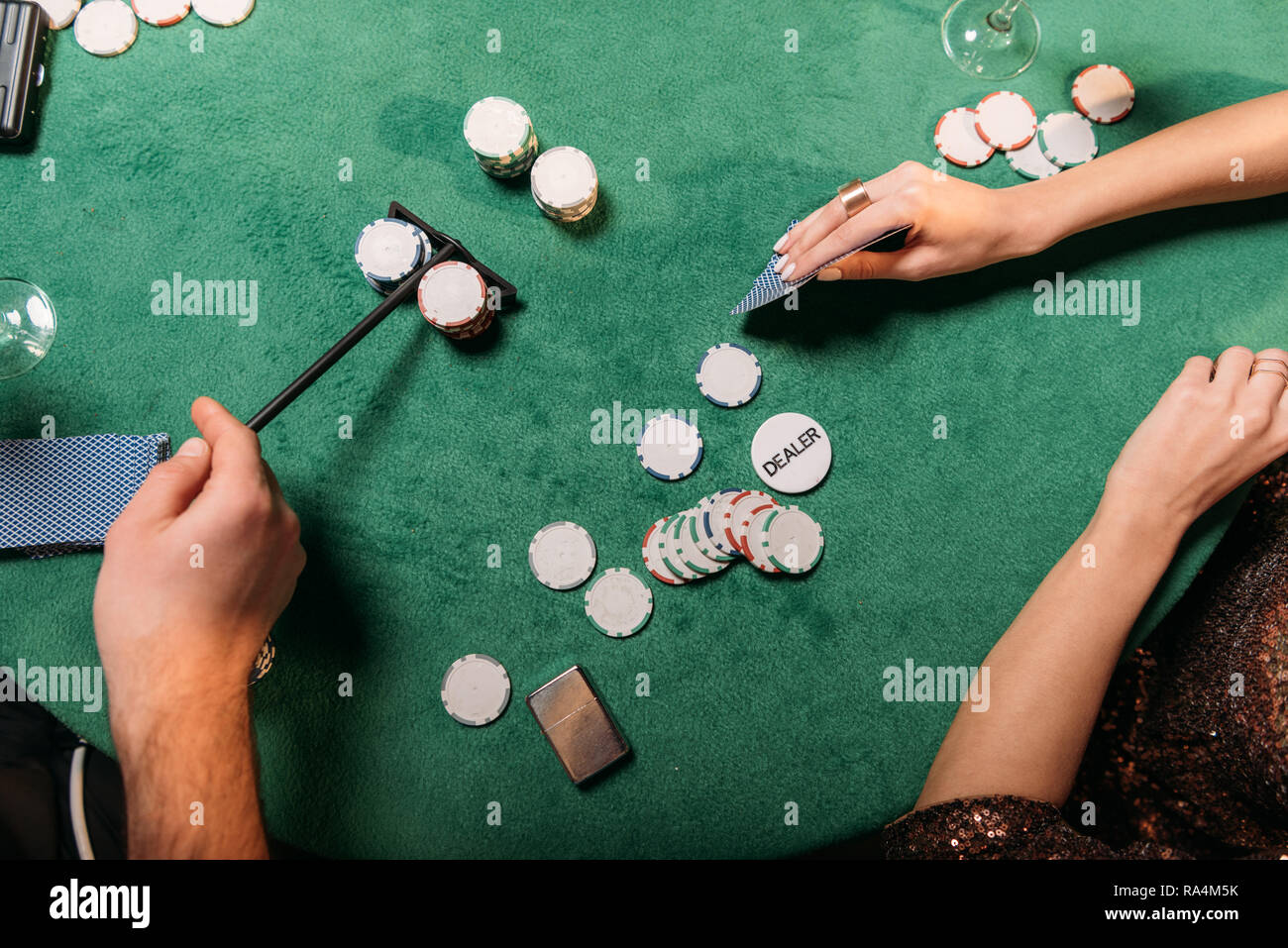 Female croupier hi-res stock photography and images - Alamy