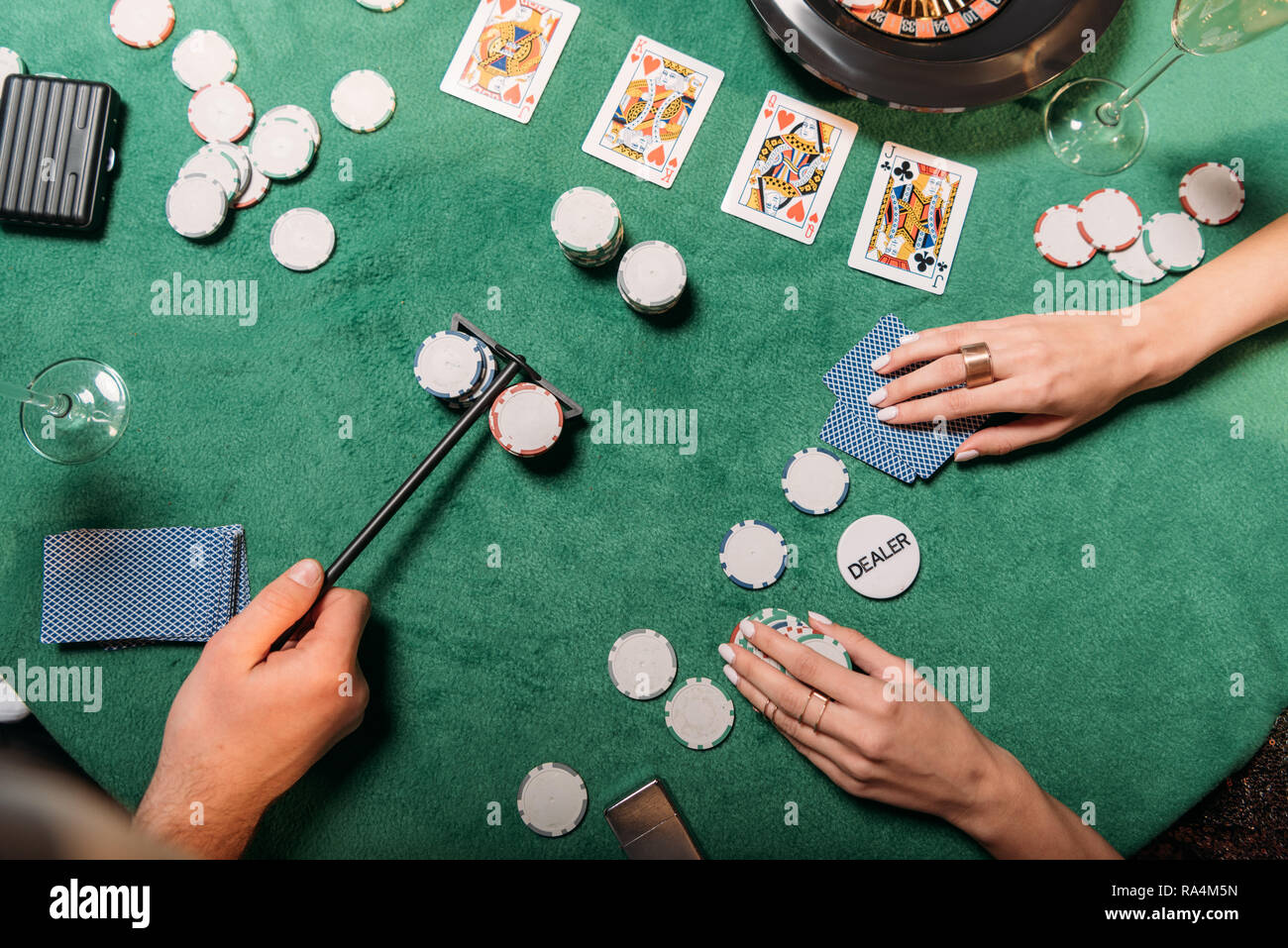 Female croupier hi-res stock photography and images - Alamy