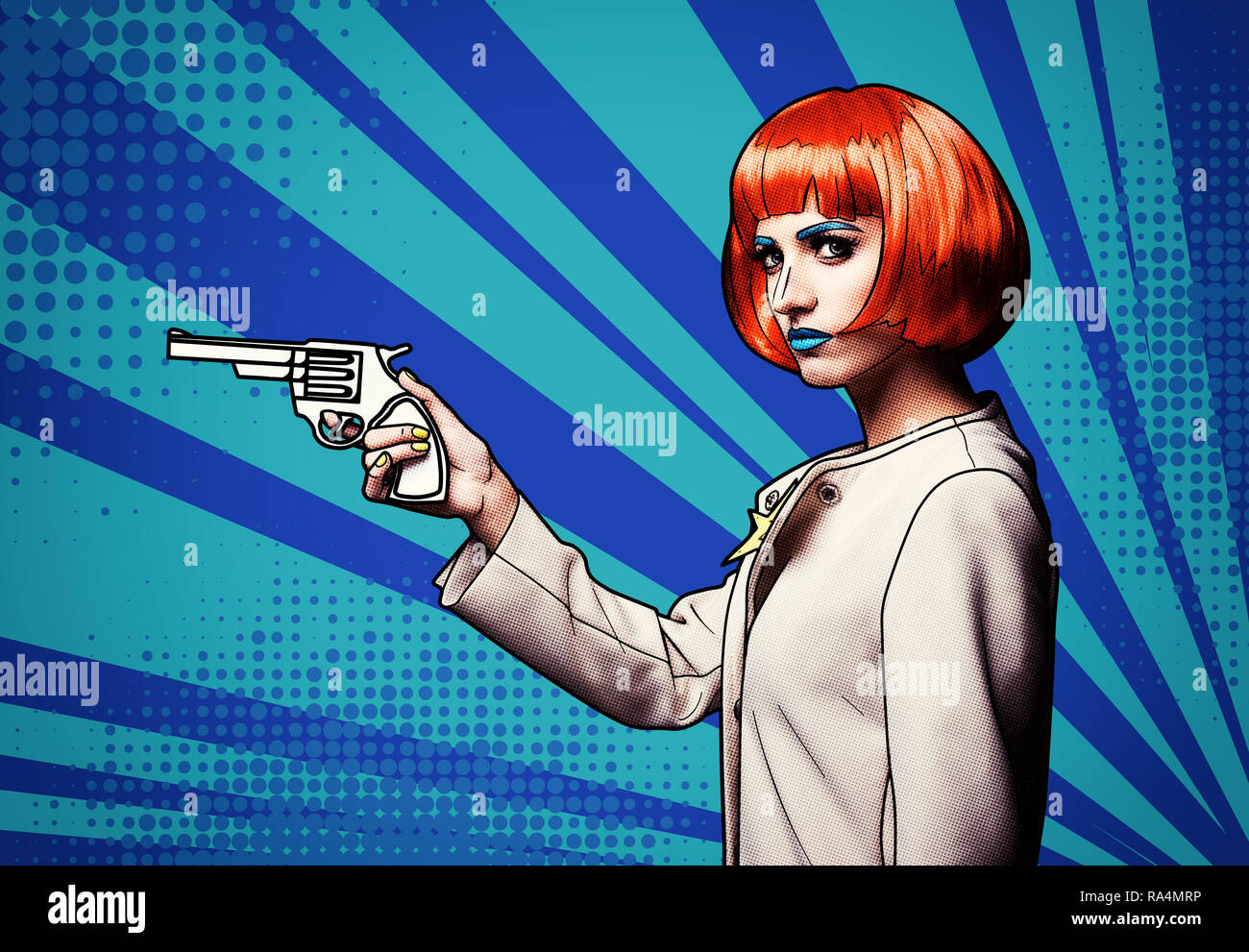 Vintage comic girl hi-res stock photography and images - Alamy