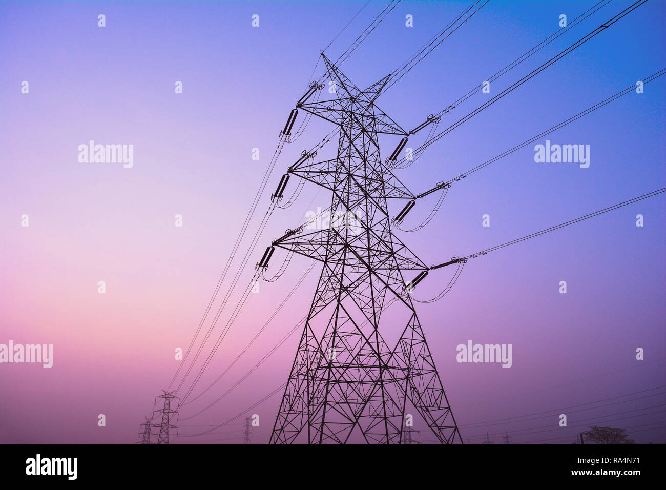 India electricity pylon hi-res stock photography and images - Alamy