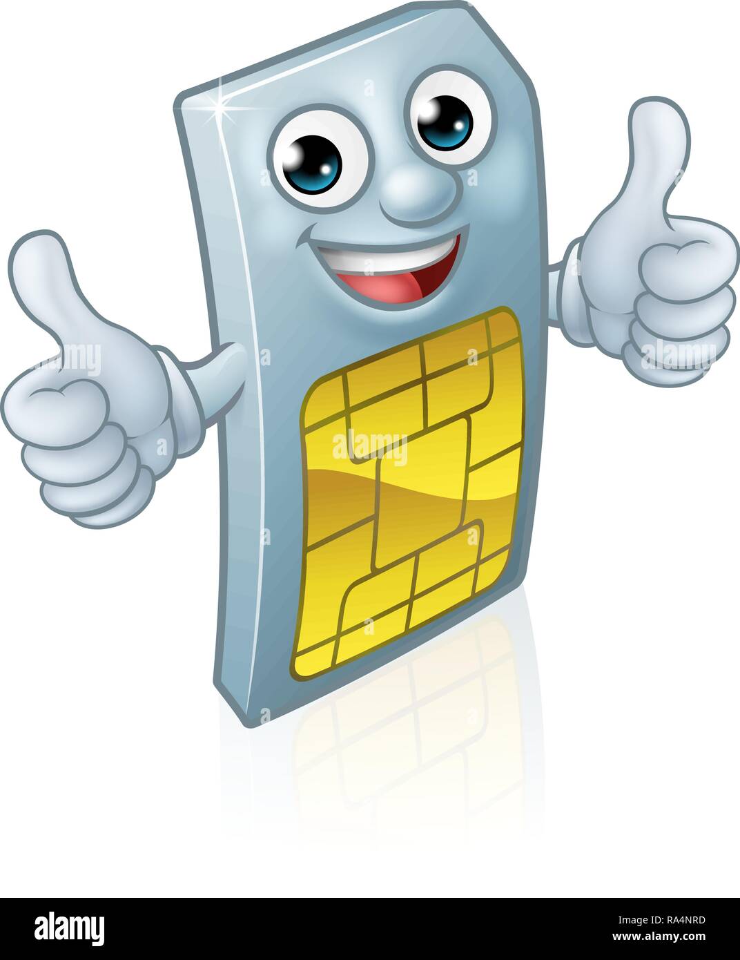 Mobile Phone Sim Card Mascot Cartoon Stock Vector Image & Art - Alamy
