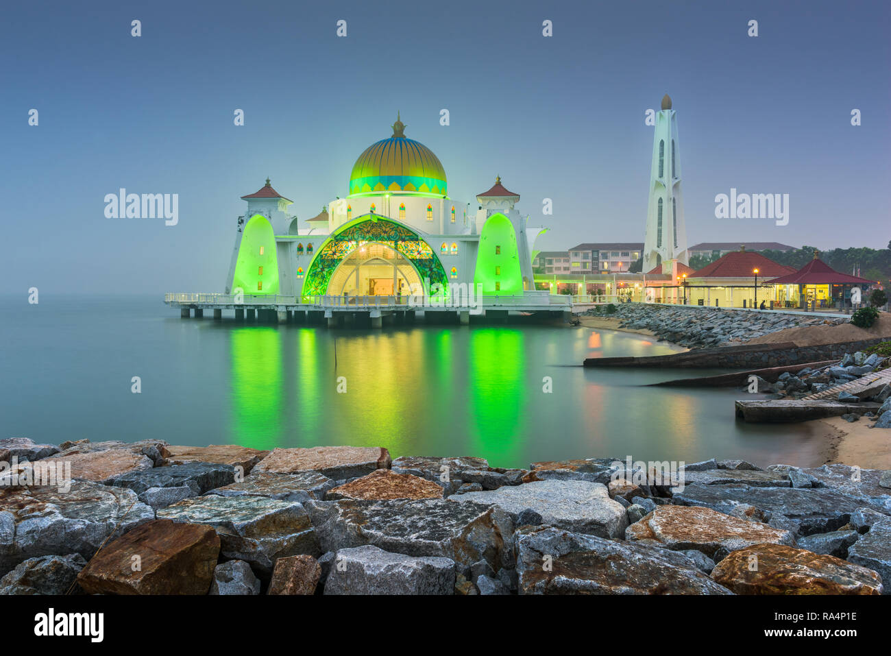 Malacca Straits Mosque in Malacca, Malaysia Stock Photo - Alamy