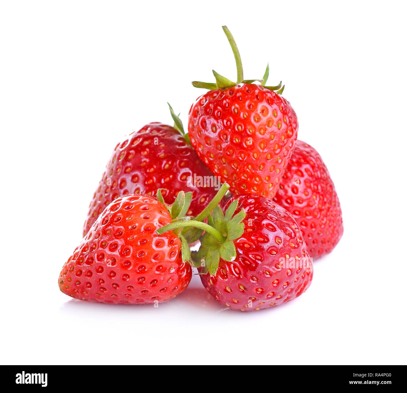 Strawberry isolated on white background Stock Photo - Alamy