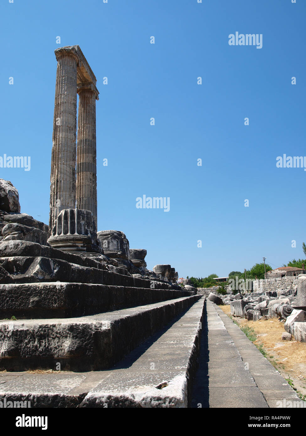 Temple of Apollo in antique city of Didyma, Turkey Stock Photo - Alamy