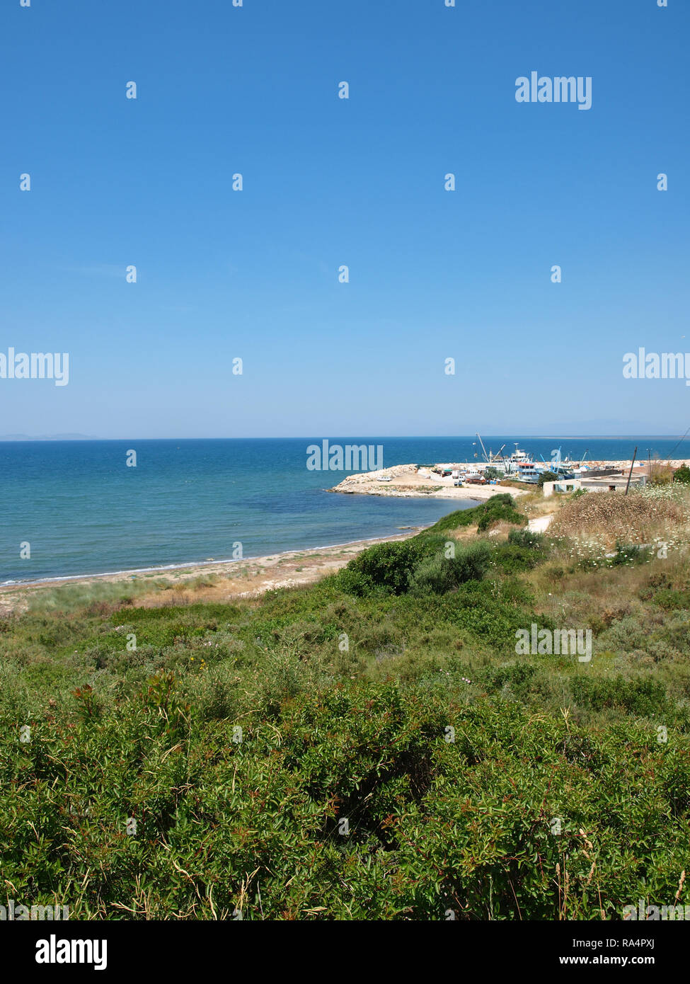 Isolated view of Akbuk bay Turkey Stock Photo - Alamy