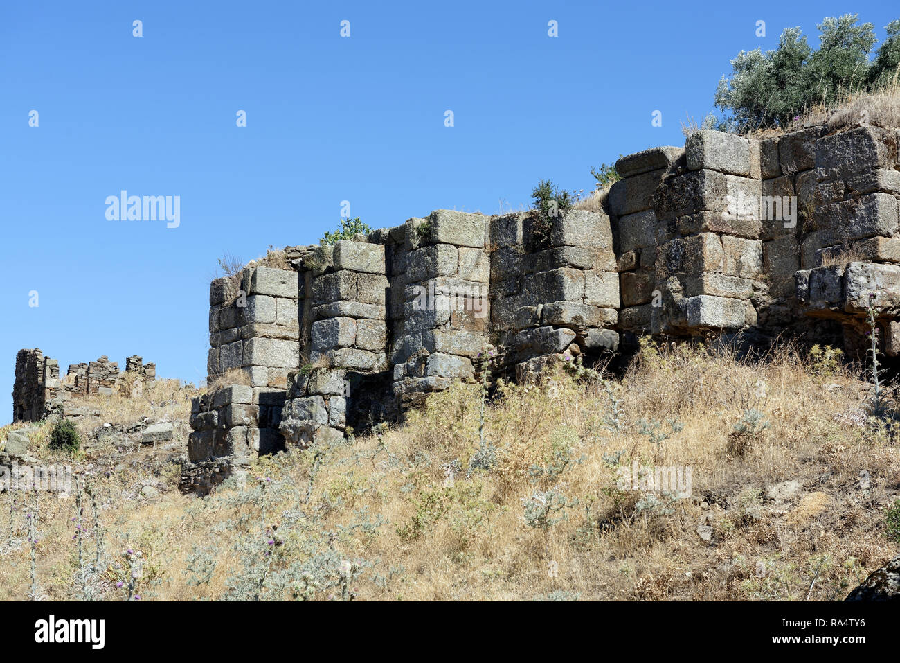 The bossed ashlar retaining wall of the Hellenistic Theatre at Alabanda ...