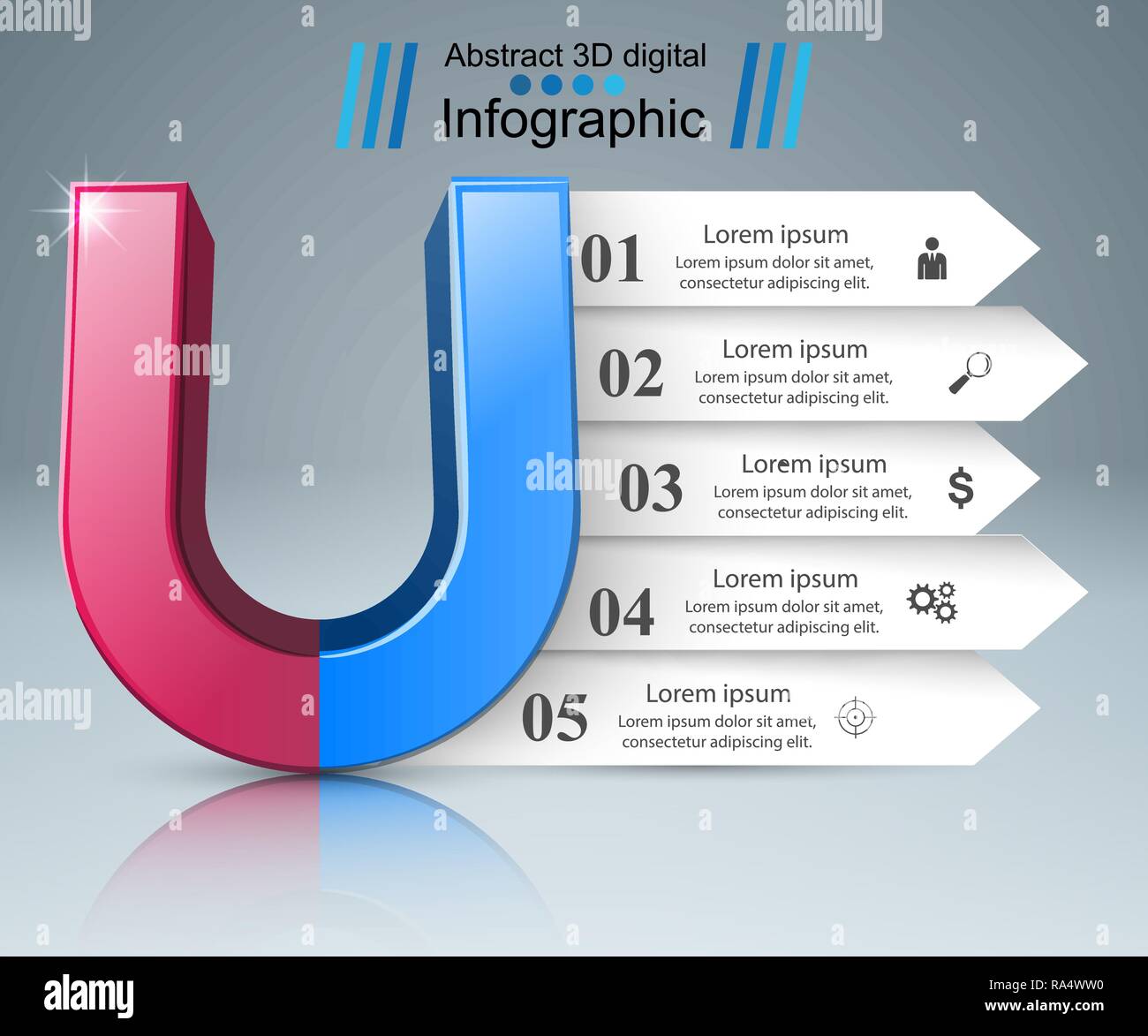 Magnet realistic icon. Business infographic Stock Vector Image & Art ...