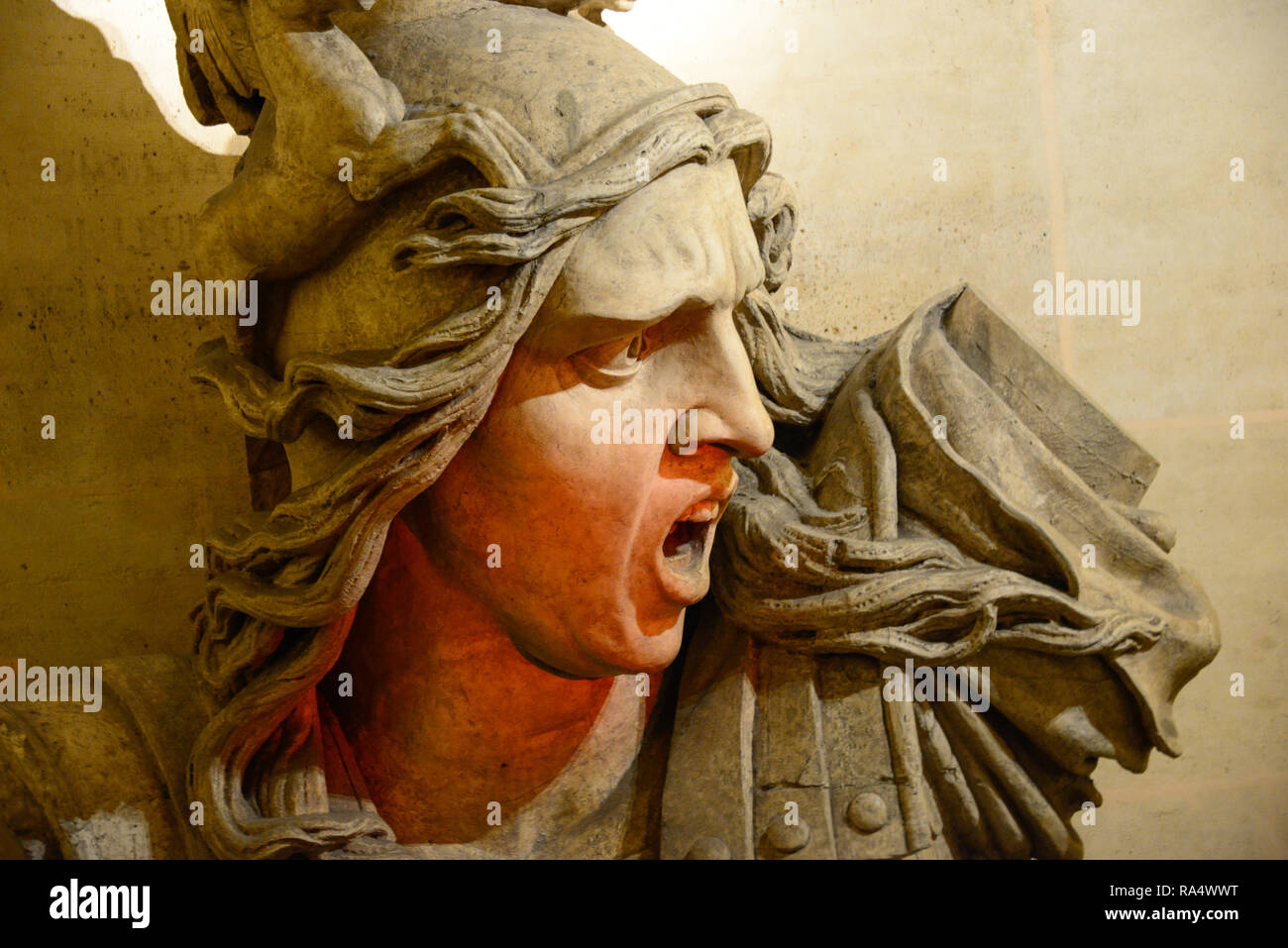 angry screaming man statue in Paris Stock Photo - Alamy