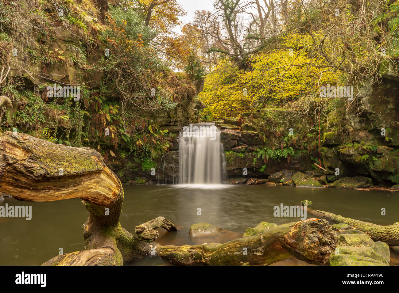 Thomason Foss waterfall North Yorkshire UK Stock Photo - Alamy