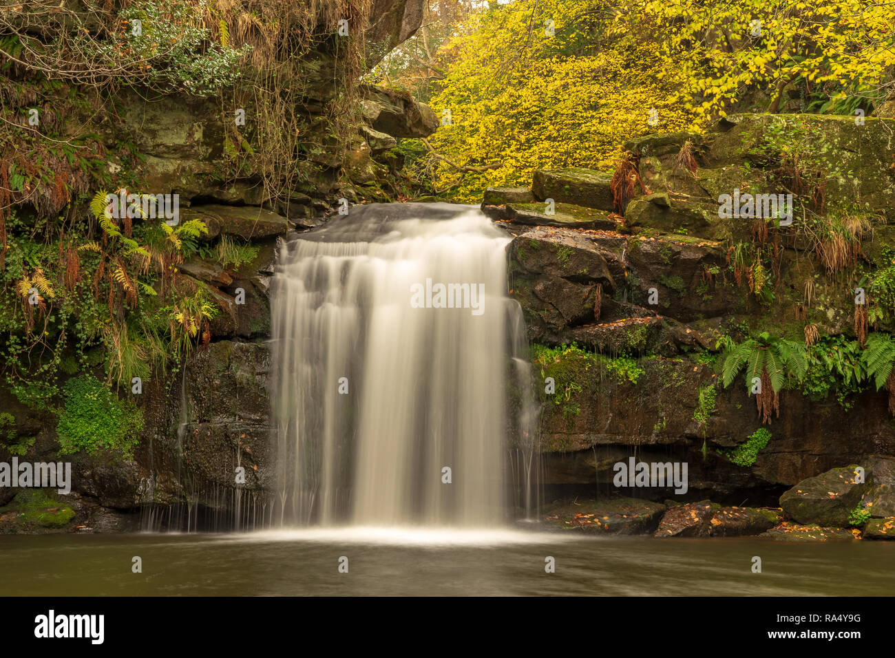 Thomason Foss waterfall North Yorkshire UK Stock Photo - Alamy