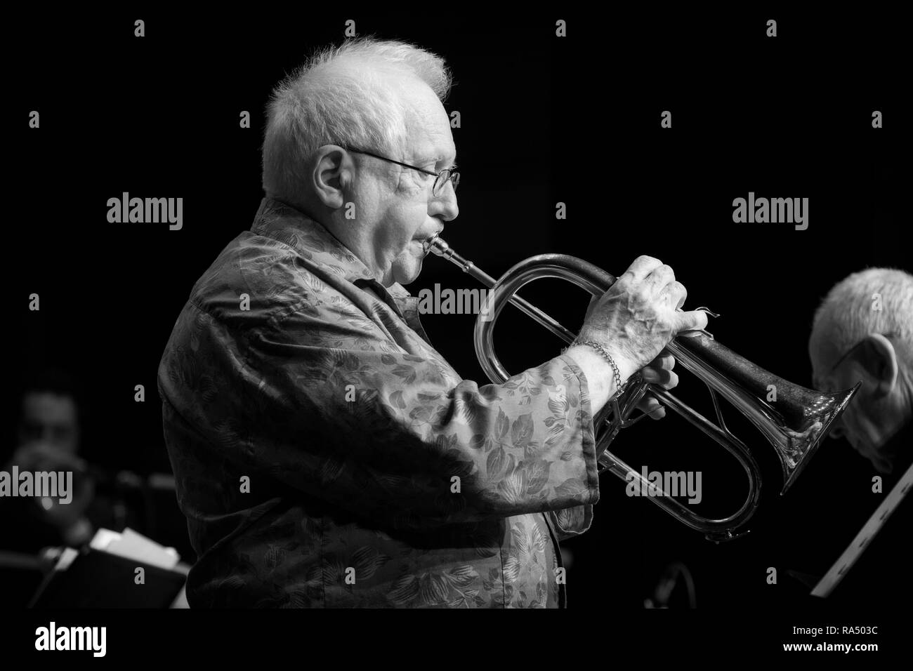 Henry Lowther soloing on trumpet with Hans Koller Big Band for Mike ...