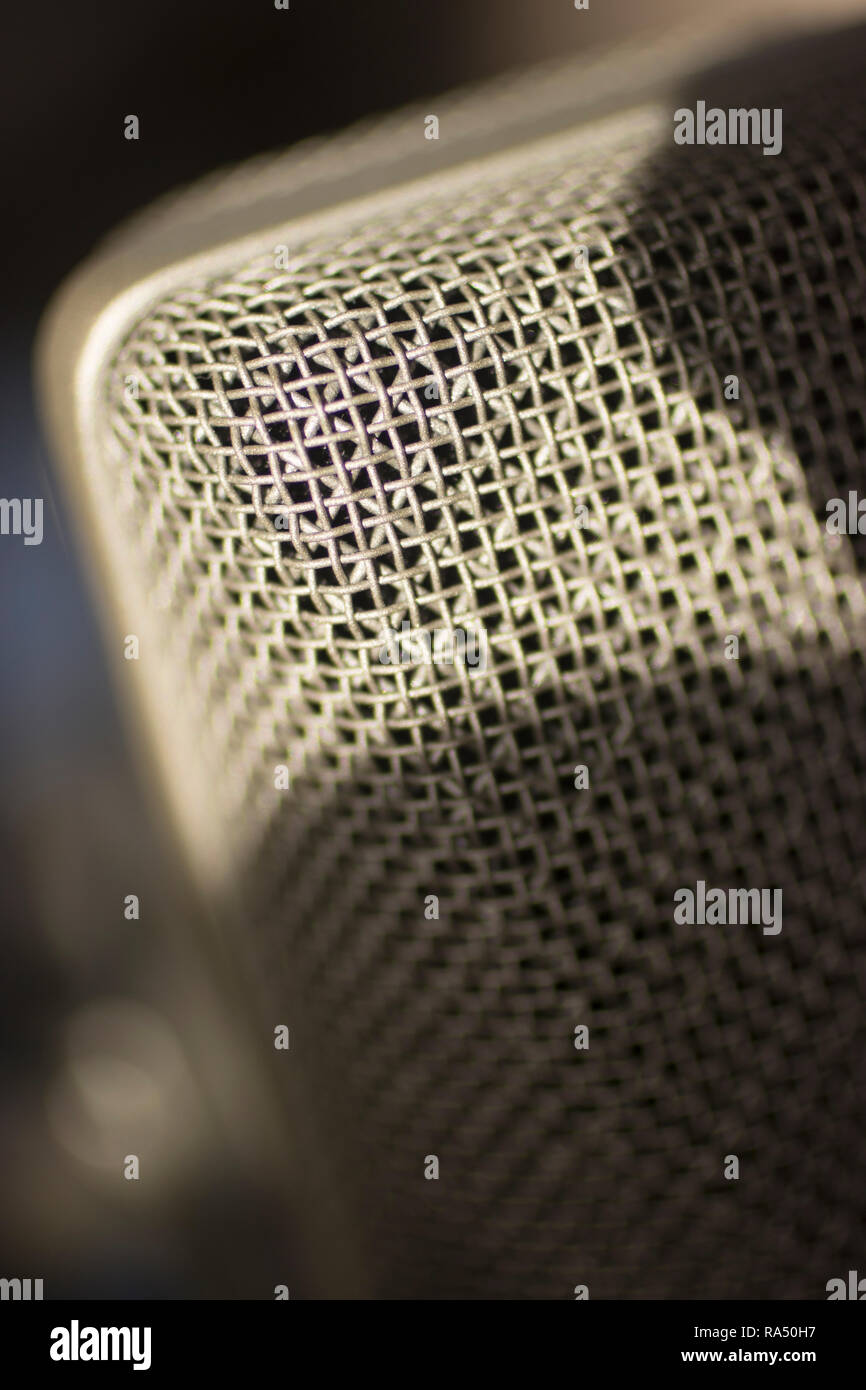 Sound recording studio large diaphragm voice microphone for voiceover ...