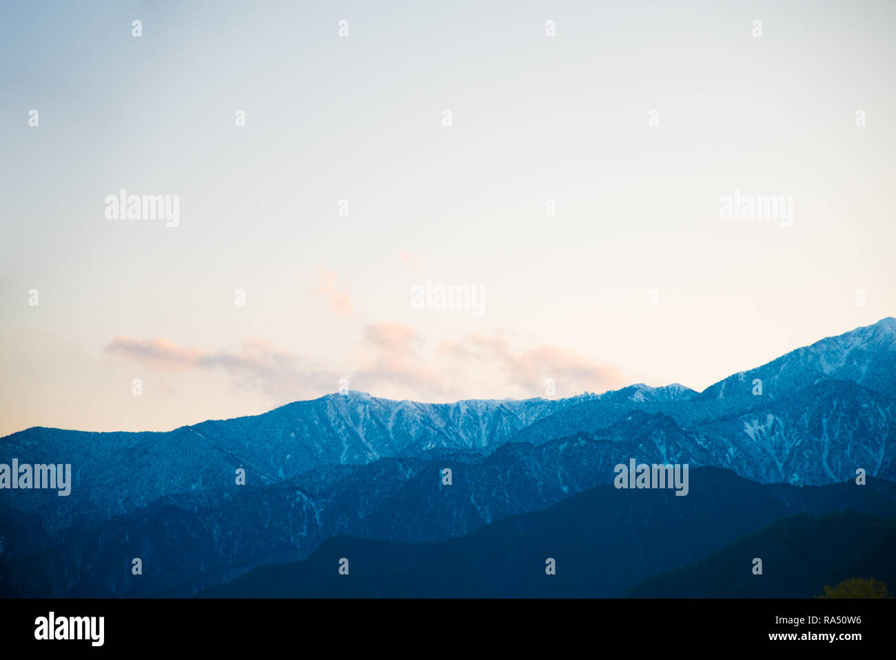 Japan Alps from Nagano side in Japan. Japan Alps is located between ...
