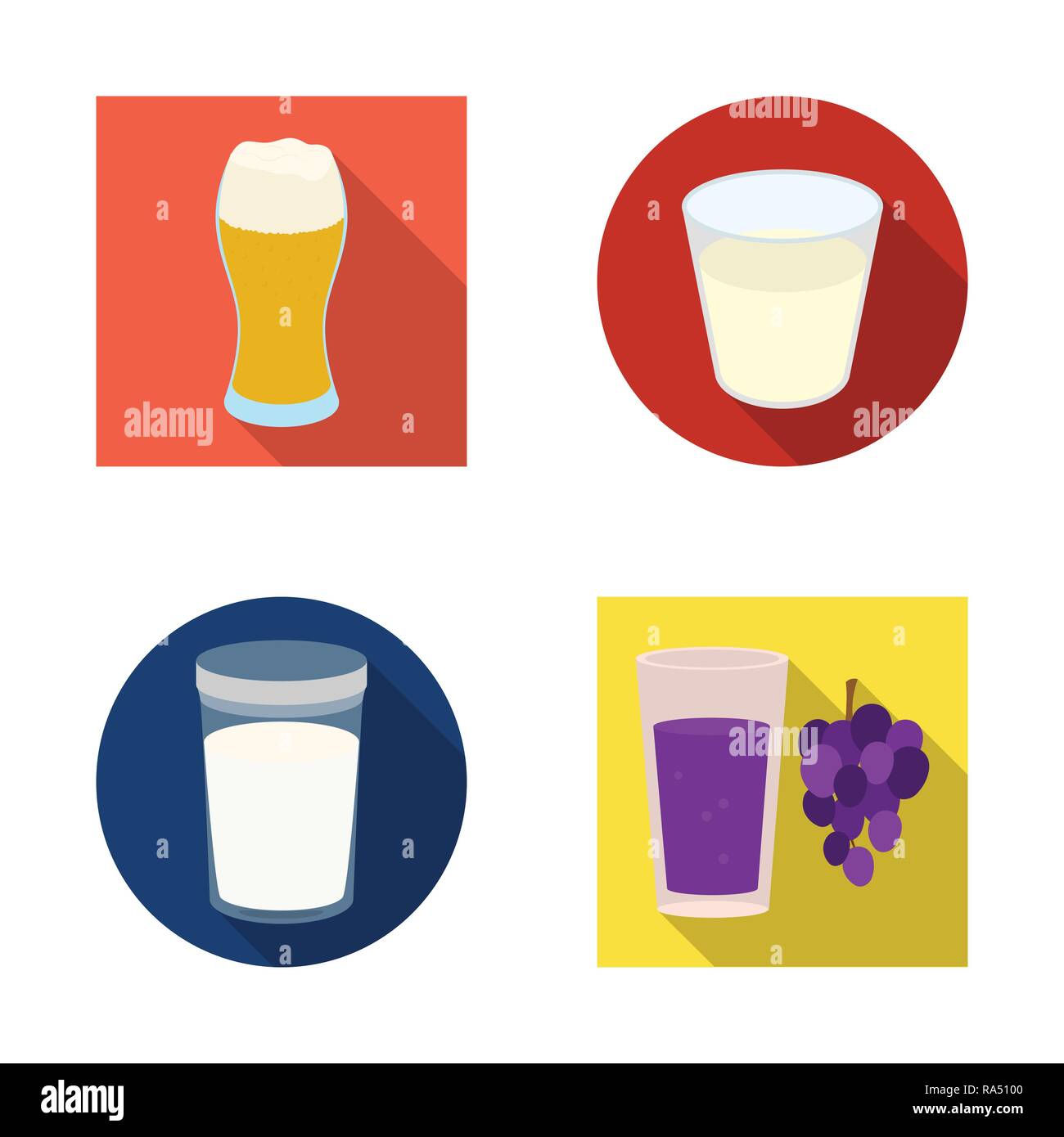 Glass half empty of milk Stock Vector Images - Alamy