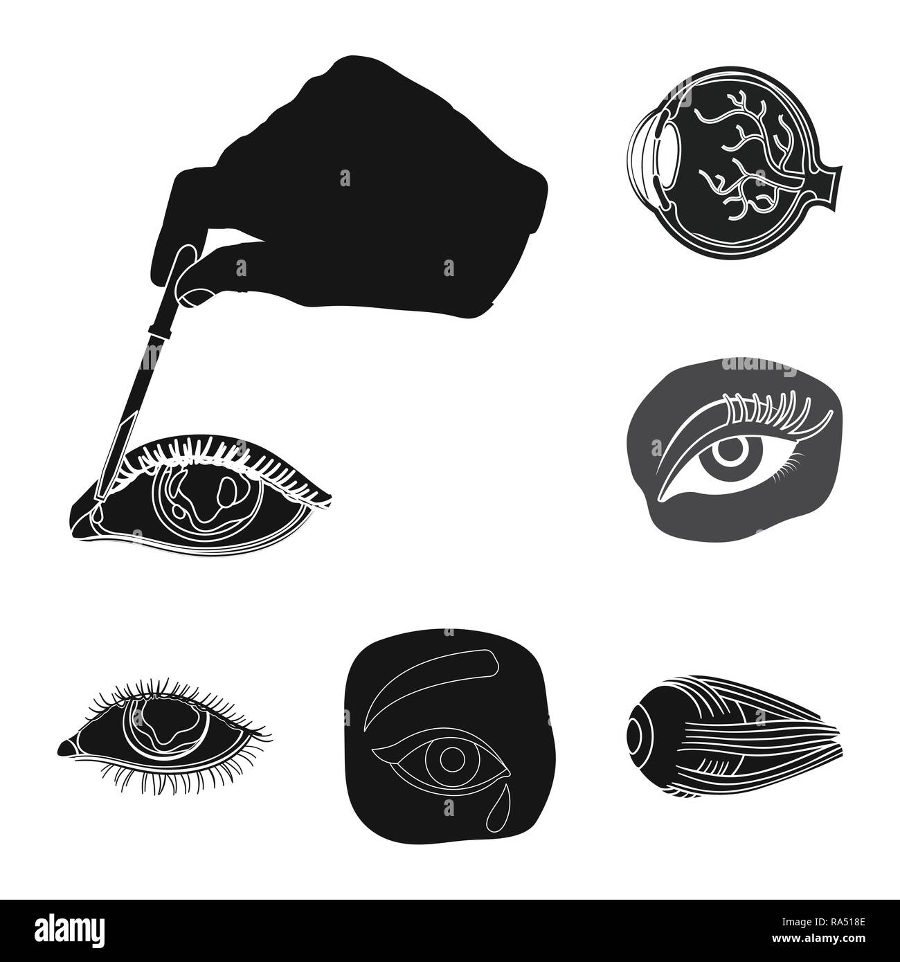 Eyebrow threading Stock Vector Images - Alamy