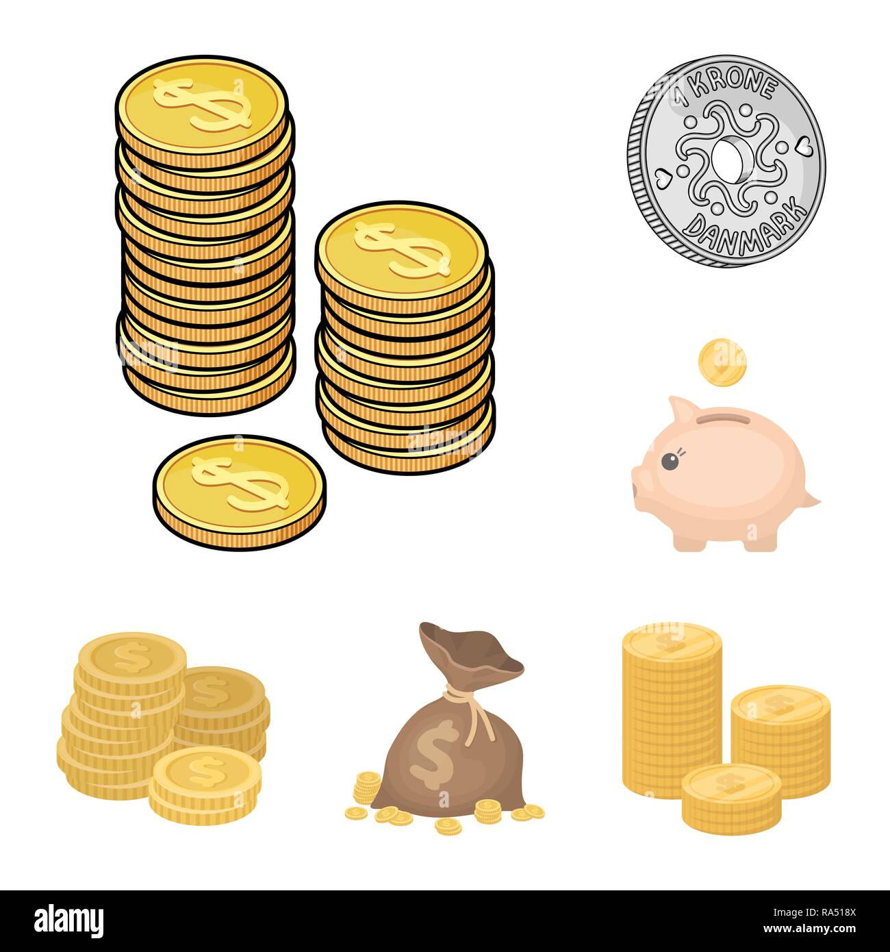 stack,flat,bonus,euro,earnings,piggy,bag,coin,treasure,gold,money,bank ...