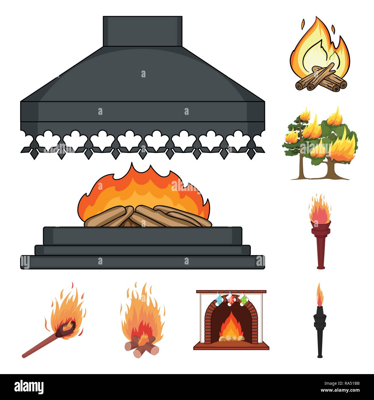 fireplace,bonfire,forest,comic,candle,emergency,protection,fight,fire ...