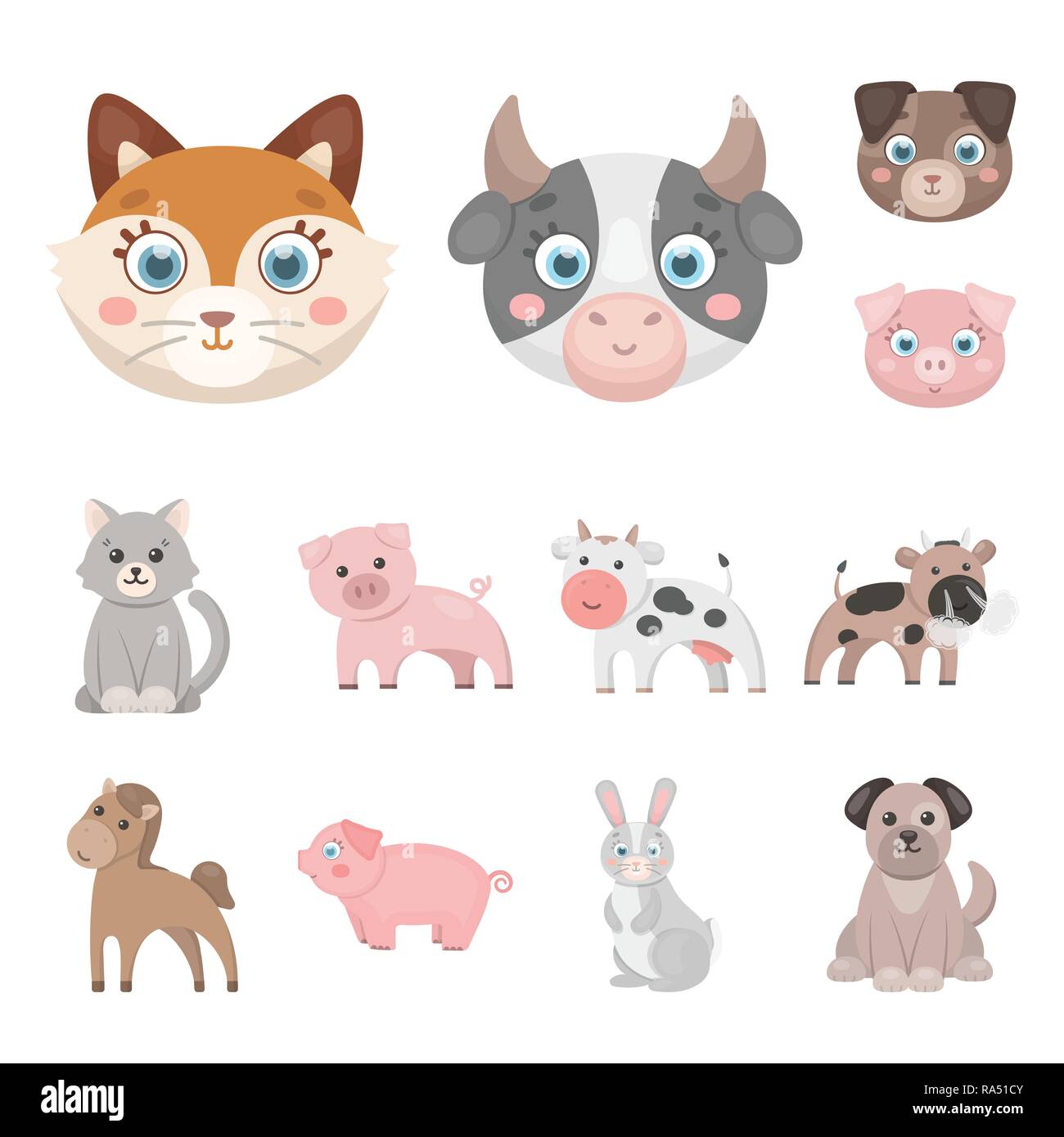 rabbit,dog,pig,cow,cat |,cat,comic,food,home,animal,habitat,house,farm ...