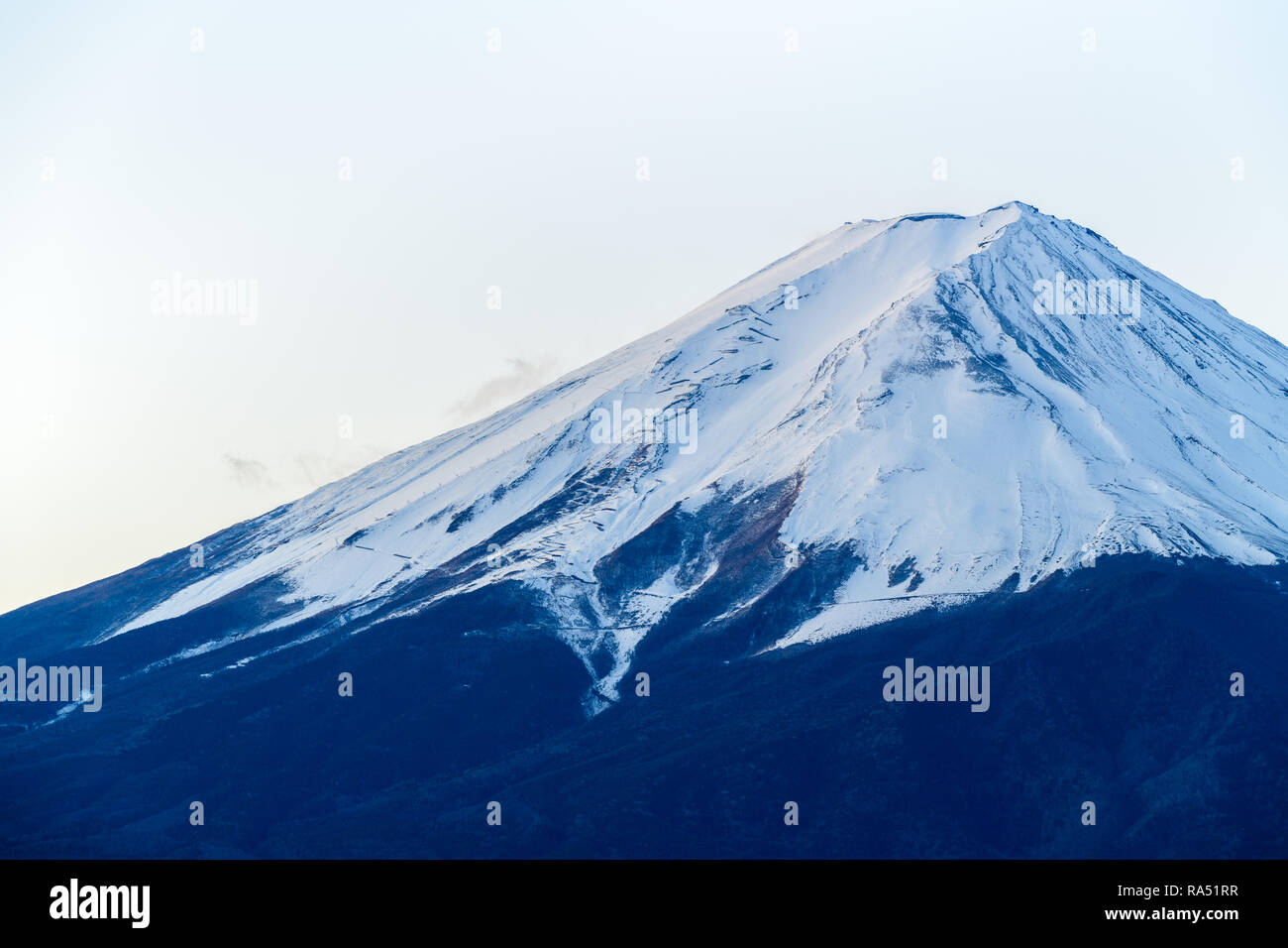 Fuji mountain with snow cover on the top, Landmark of japan Stock Photo ...