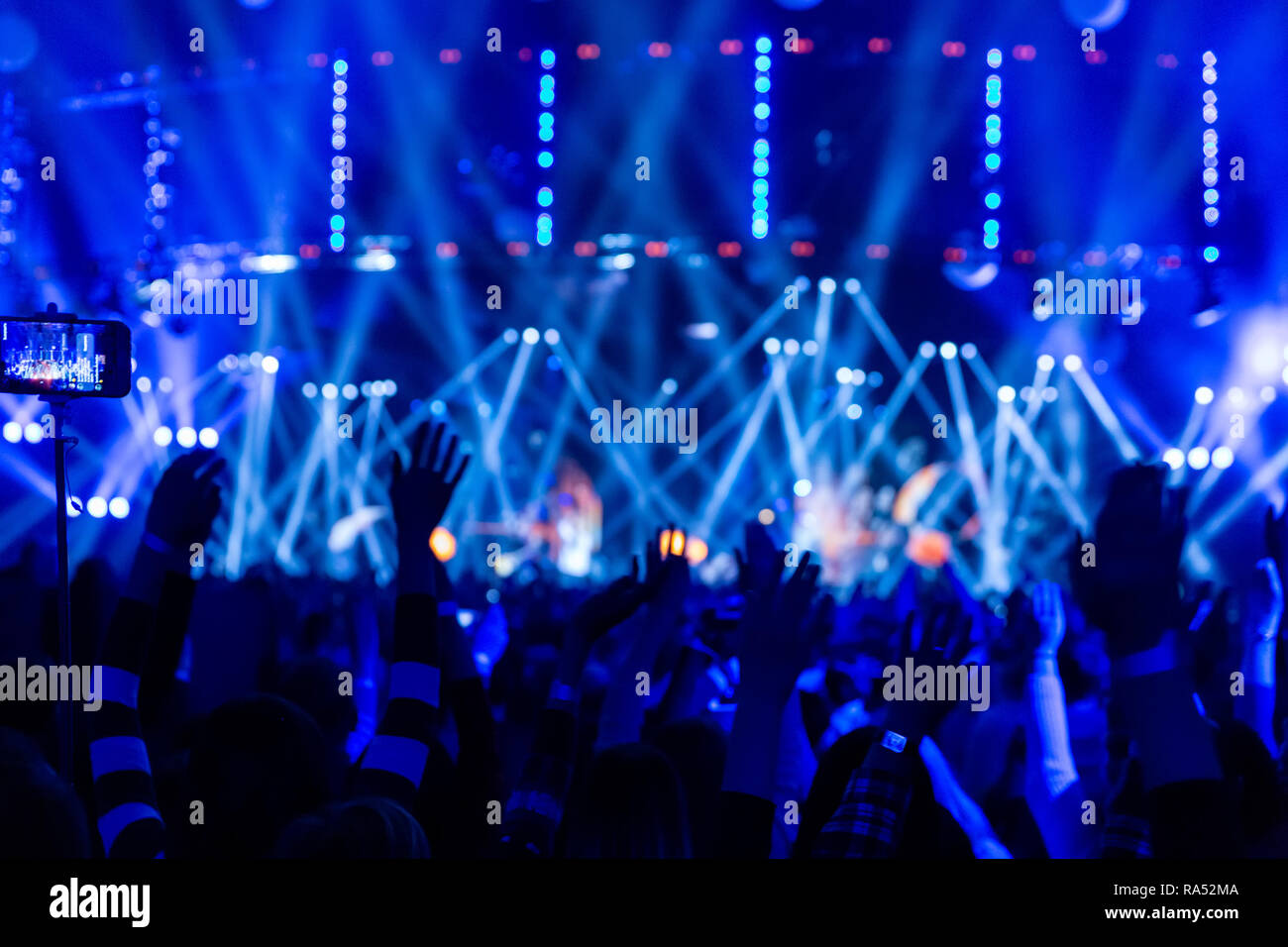 Concert crowd having fun at a rock concert Stock Photo - Alamy