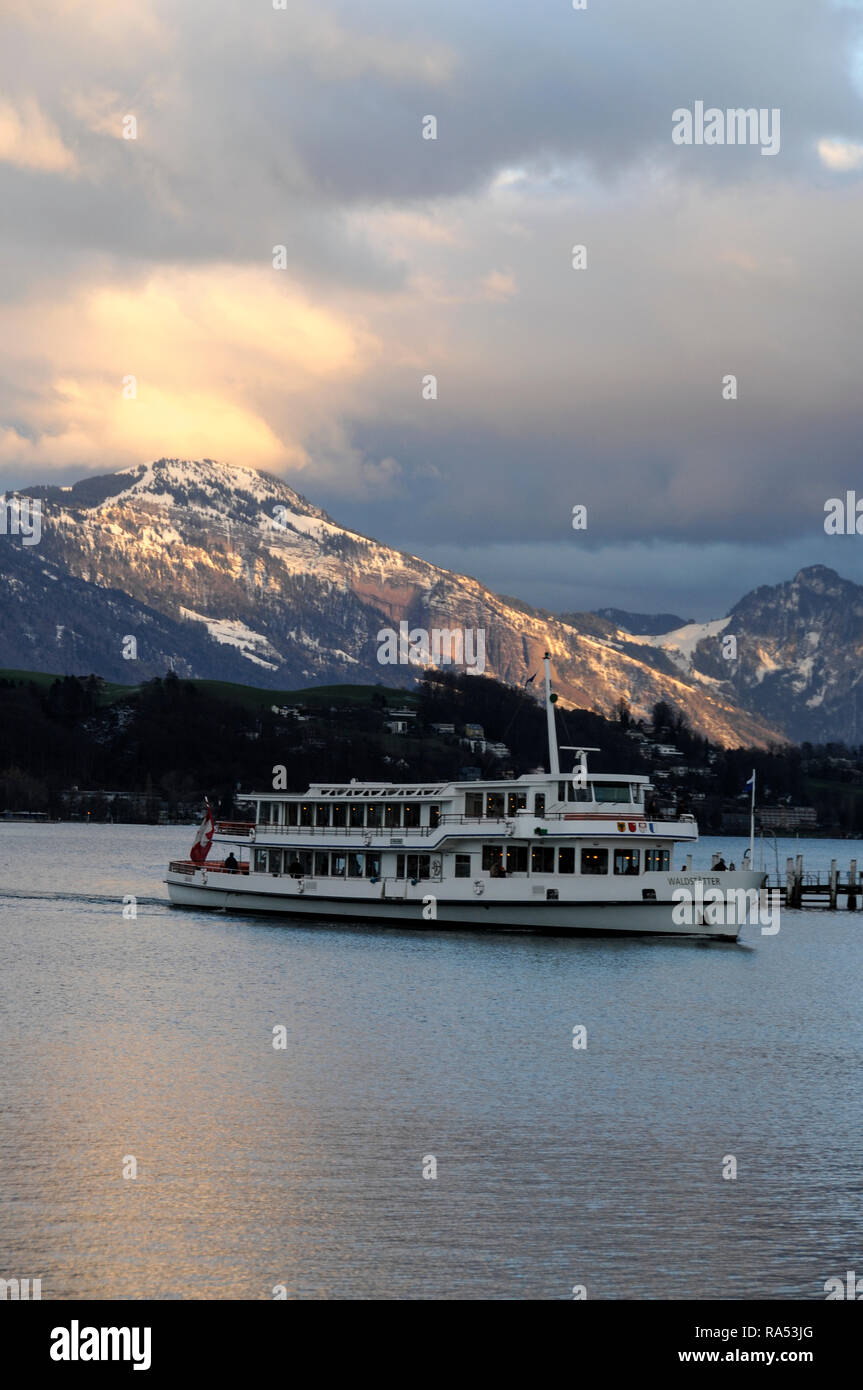 Swiss tourist boat hi-res stock photography and images - Alamy
