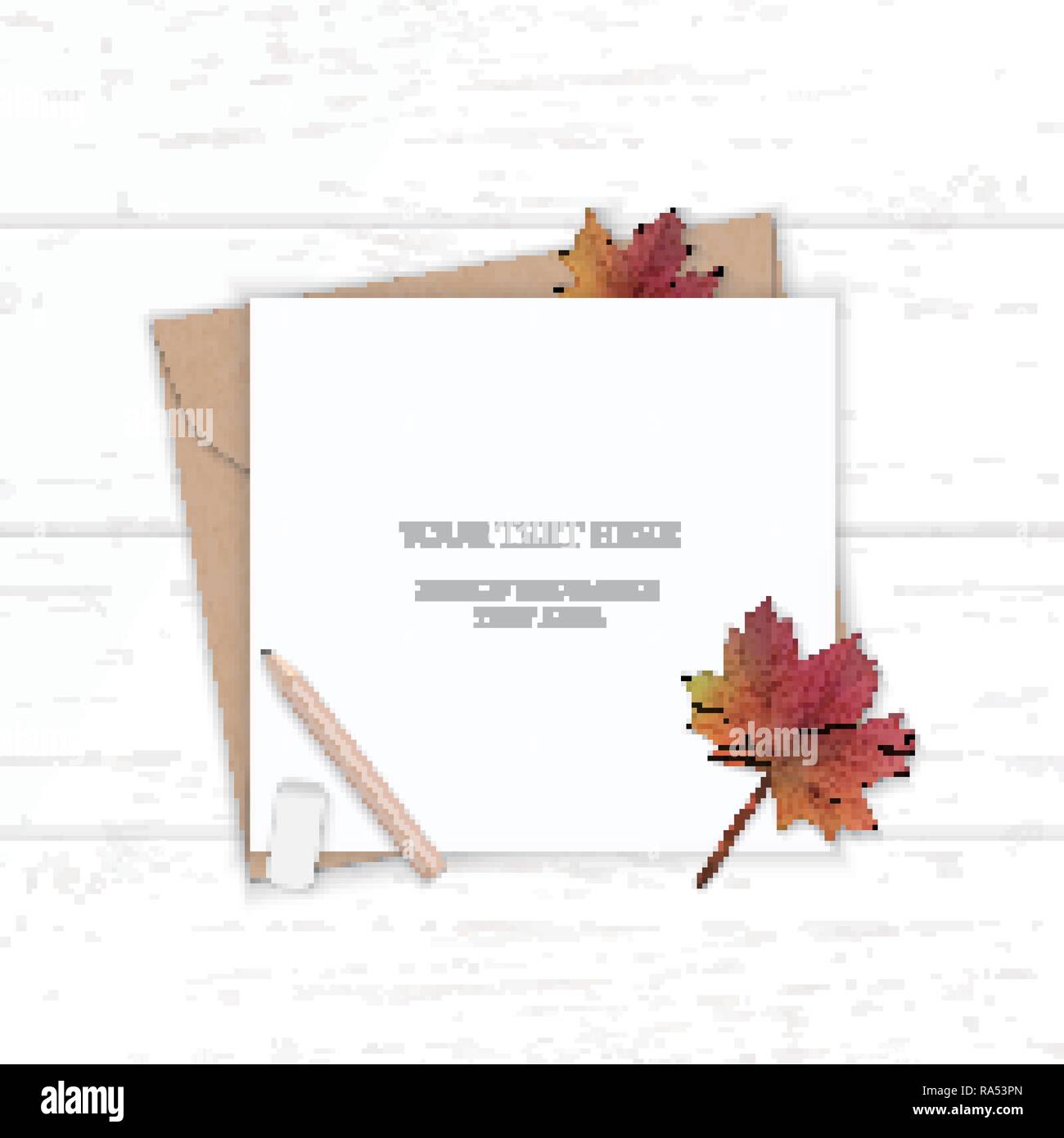 Blank kraft stationery Stock Vector Images - Alamy