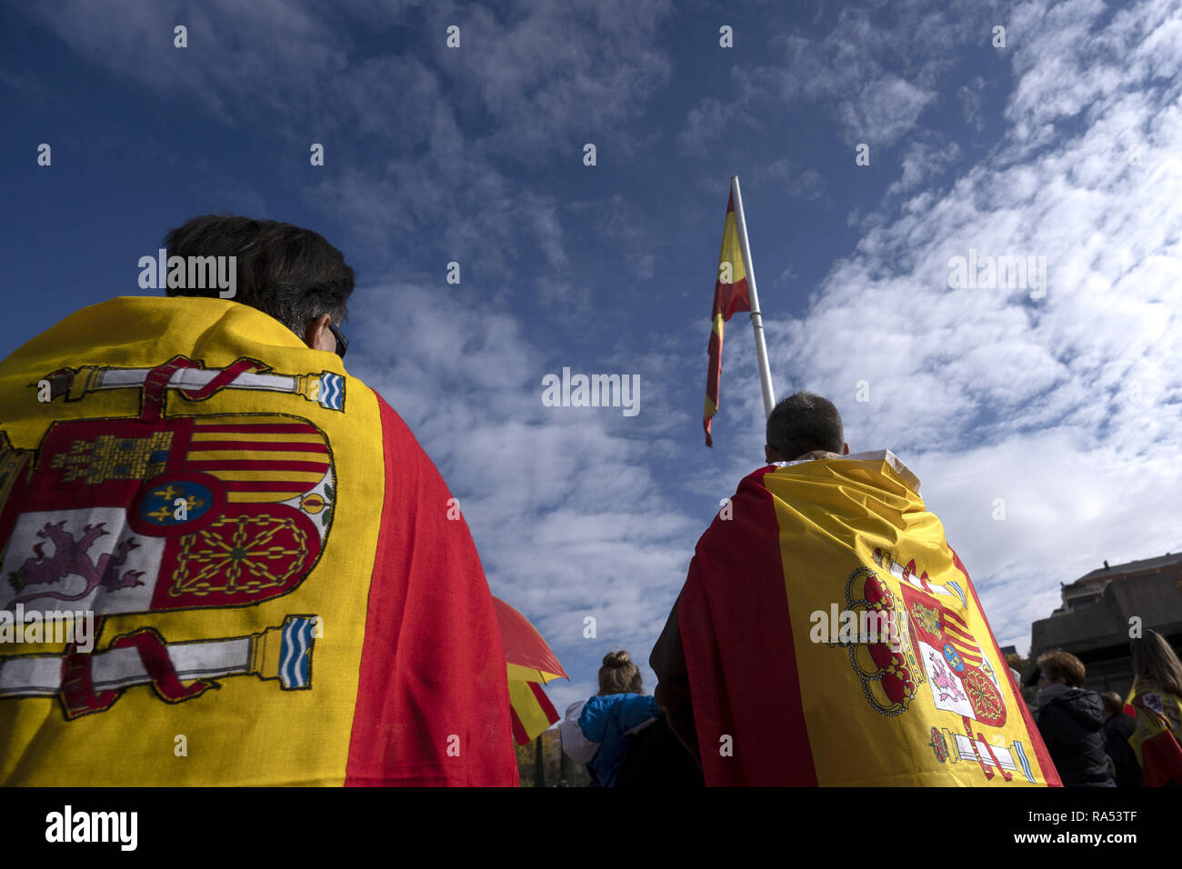 Demonstration for Spanish unity to protest Catalonia secession takes ...