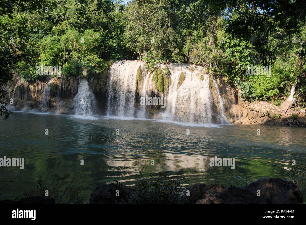 Hell fire pass Thailand water lake river waterfall trees jungle outside ...