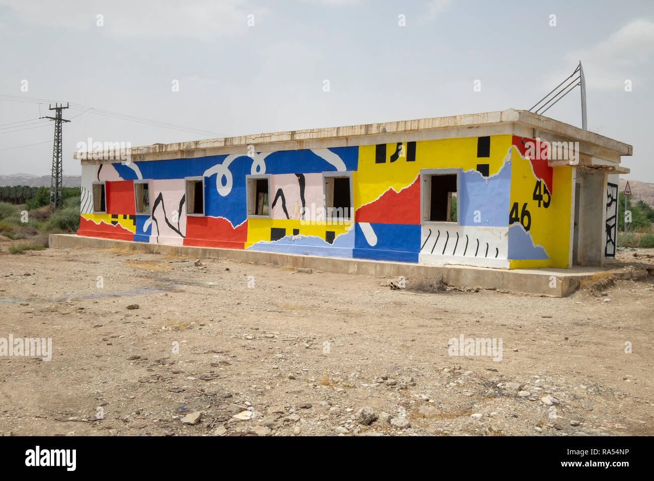 Israel, Sdom, The old Dead Sea Works factory and living quarters ...