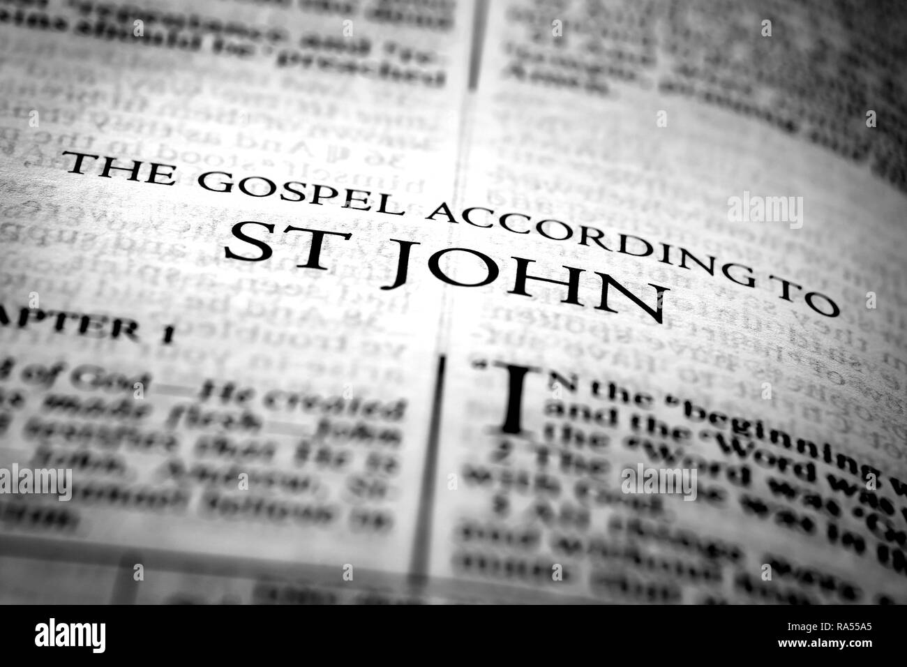 Bible New Testament Christian Teachings Gospel of St John Saint Stock ...