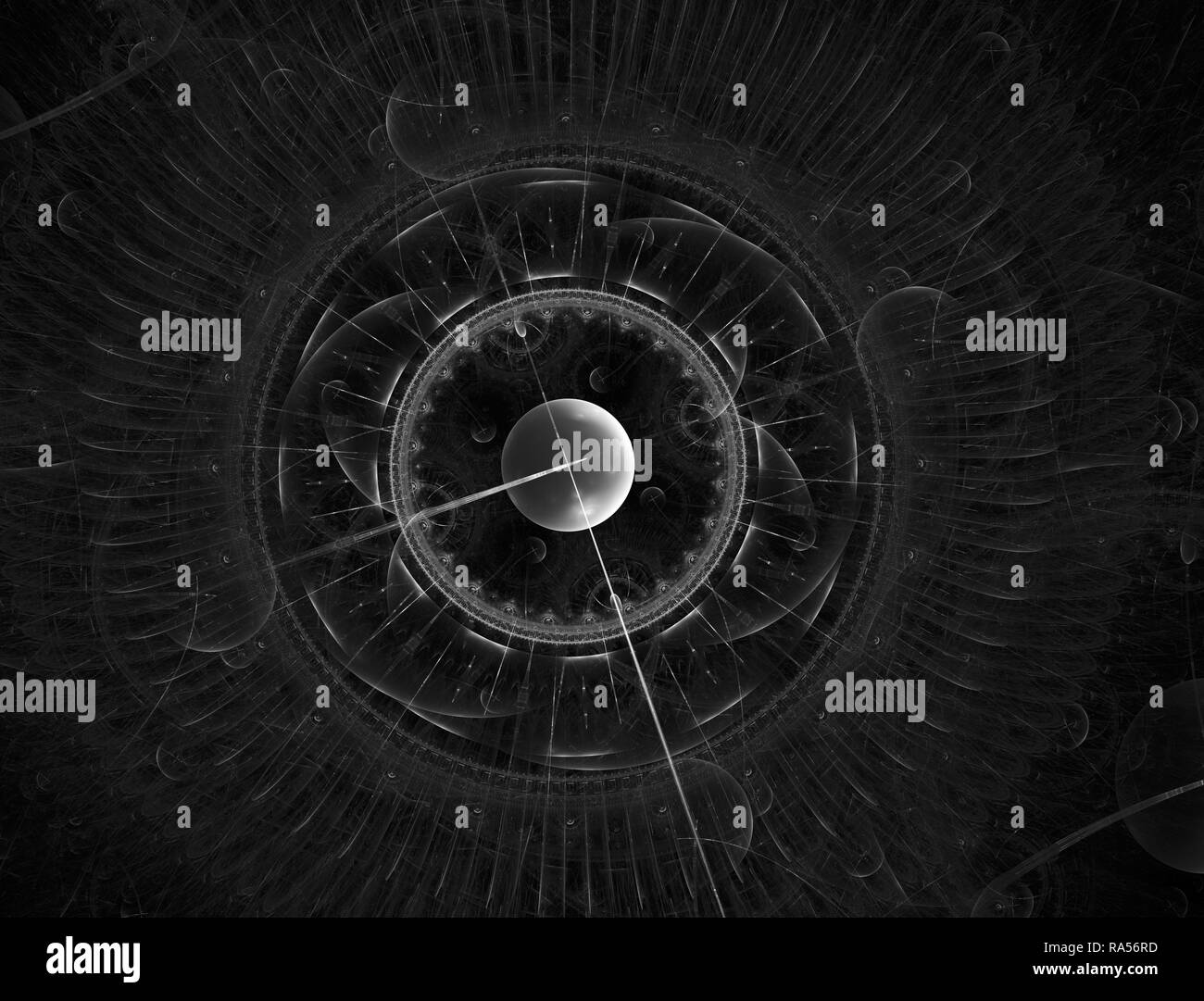 Time Machine. Mechanism of eternity.3D surreal illustration ...