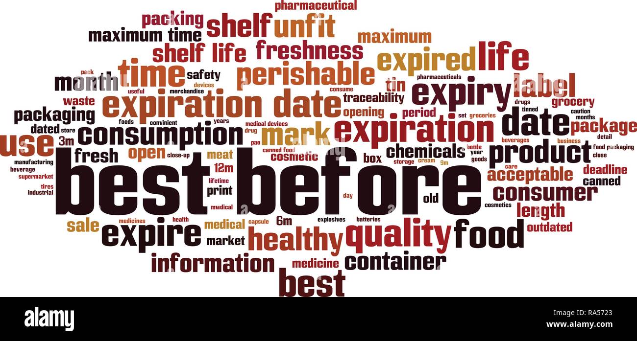 Best before word cloud concept. Vector illustration Stock Vector Image ...