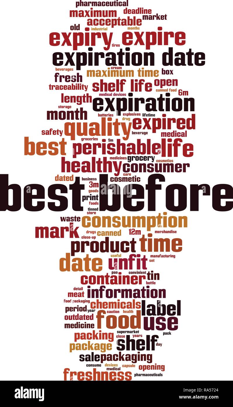 Best before word cloud concept. Vector illustration Stock Vector Image ...
