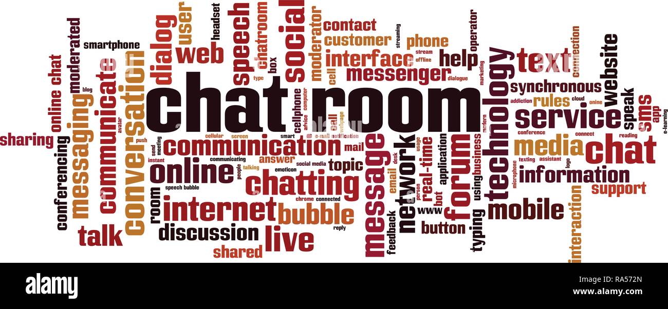 Chat room word cloud concept. Vector illustration Stock Vector Image ...