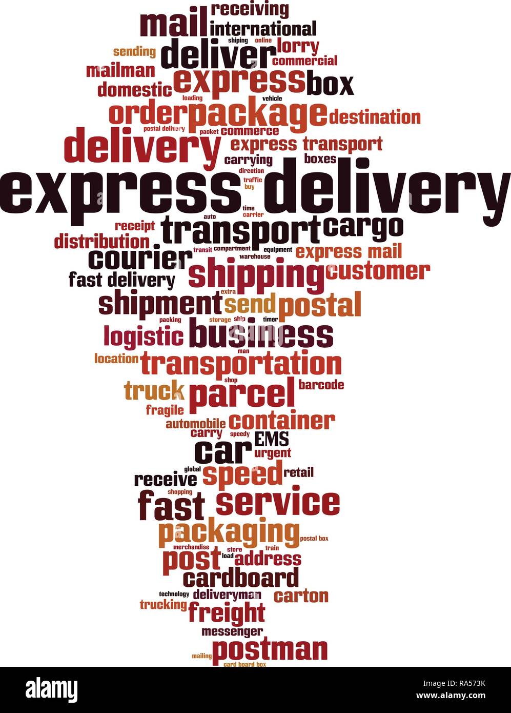 Express delivery word cloud concept. Vector illustration Stock Vector ...