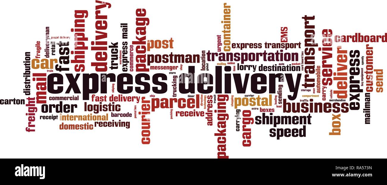 Express delivery word cloud concept. Vector illustration Stock Vector ...