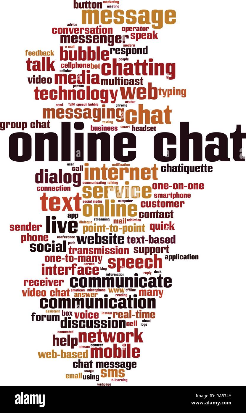 Online chat word cloud concept. Vector illustration Stock Vector Image ...