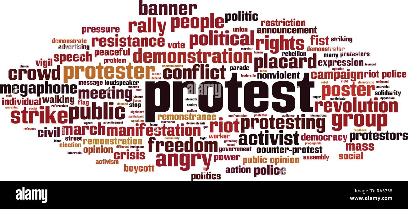 Protest word hi-res stock photography and images - Alamy