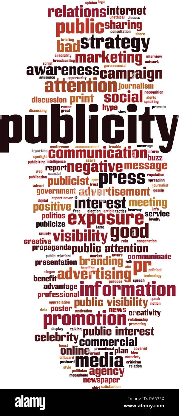 Publicity word cloud concept. Vector illustration Stock Vector Image ...