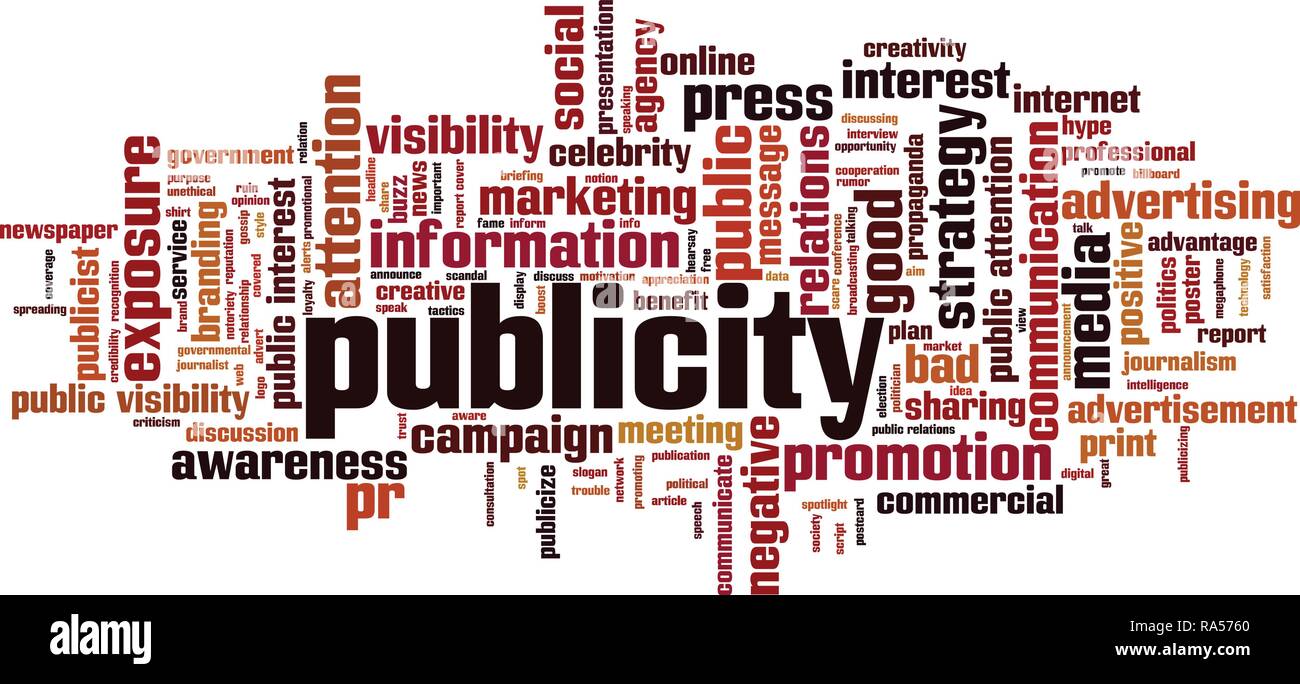 Publicity word cloud concept. Vector illustration Stock Vector Image ...