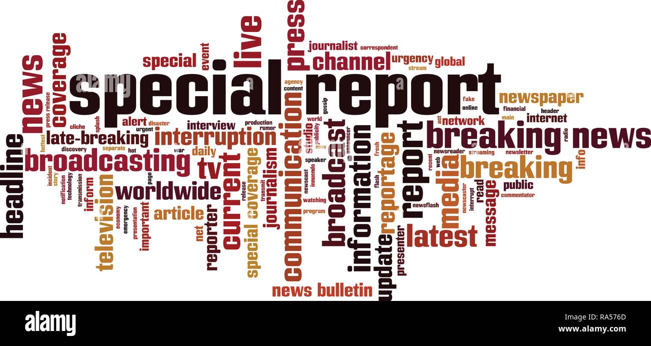 Special report word cloud concept. Vector illustration Stock Vector ...