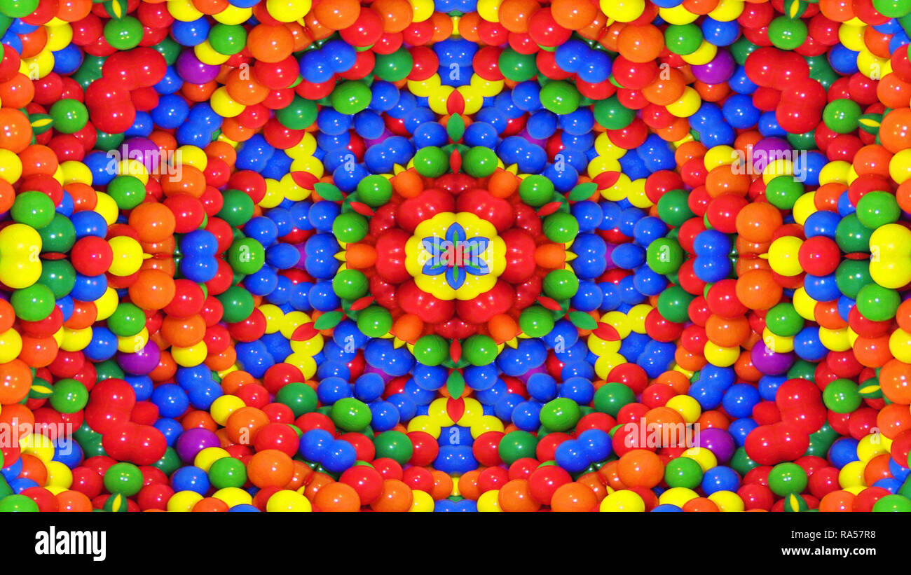Abstract Colorful Symmetric Pattern Ornamental Decorative Kaleidoscope ...