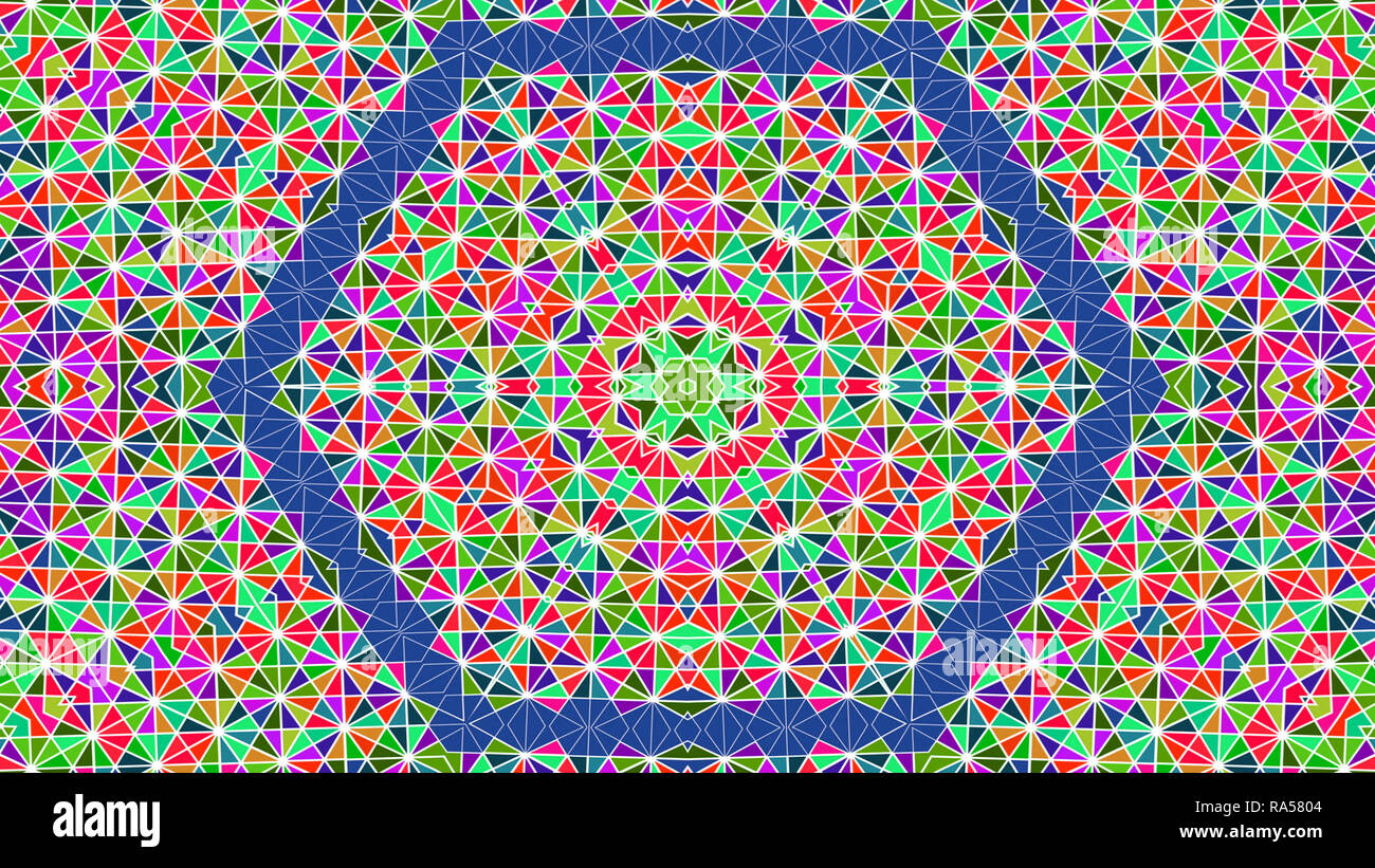 Abstract Colorful Symmetric Pattern Ornamental Decorative Kaleidoscope ...