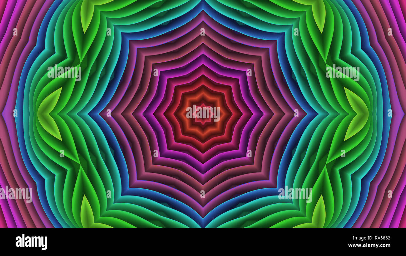 Abstract Colorful Symmetric Pattern Ornamental Decorative Kaleidoscope ...
