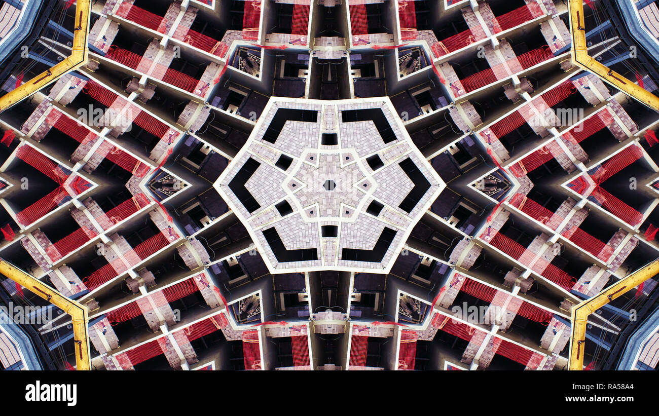 Abstract Construction Building Area Symmetric Pattern Ornamental ...