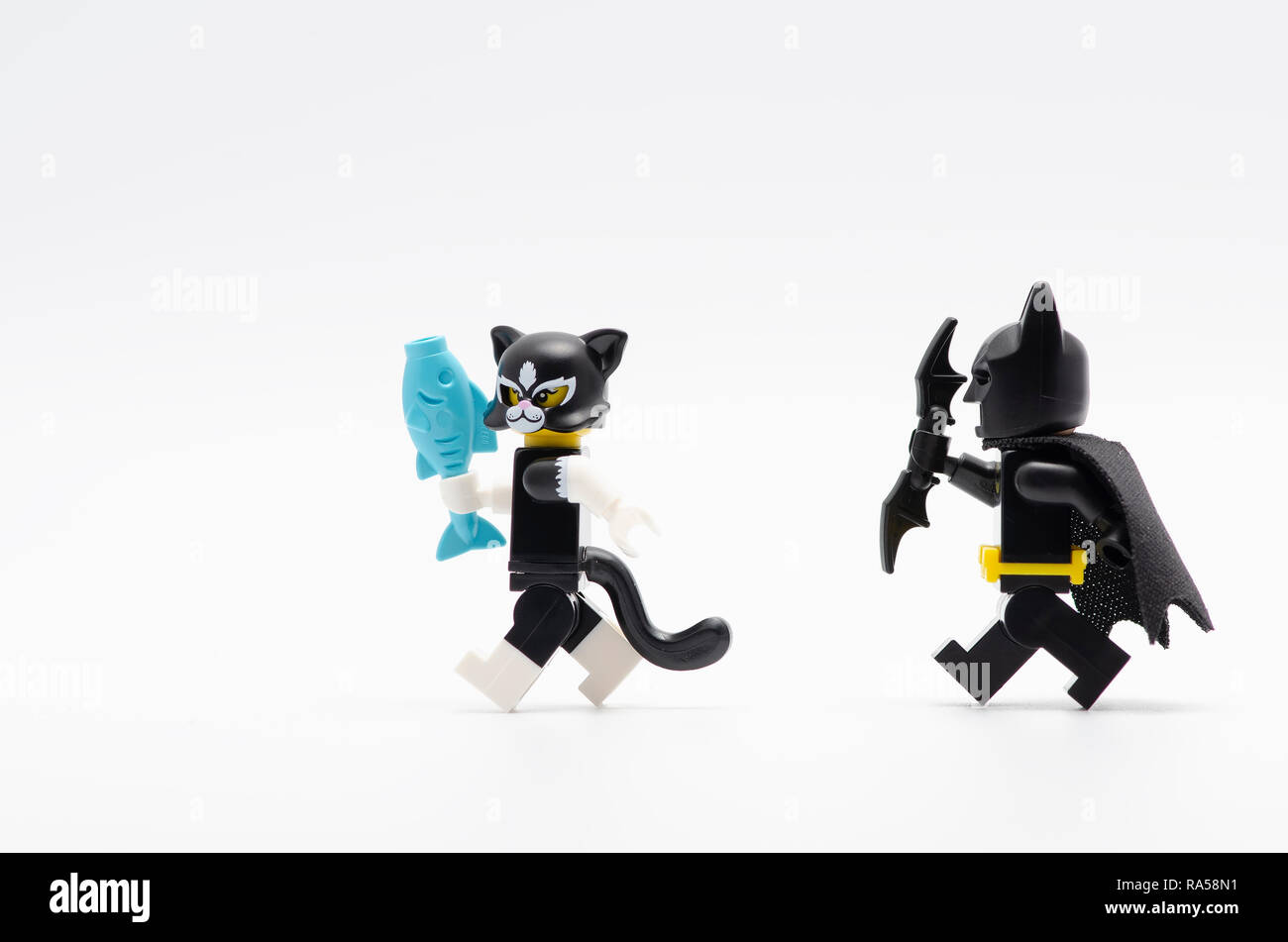 Kid chasing cat hi-res stock photography and images - Alamy