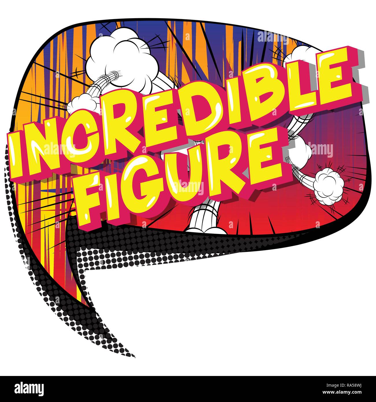 Incredible Figure - Vector illustrated comic book style phrase on ...