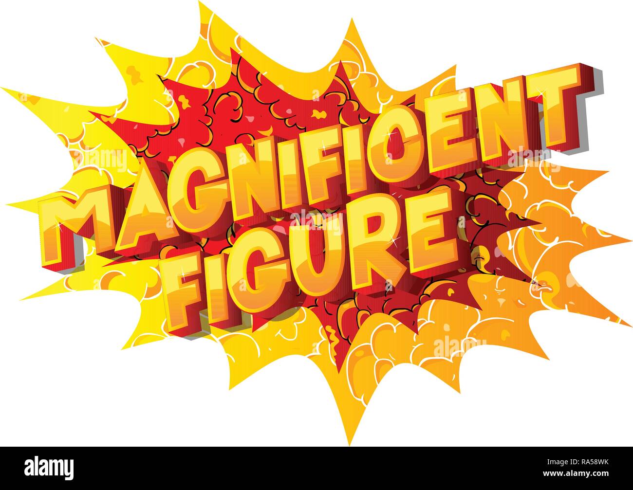 Magnificent Figure - Vector illustrated comic book style phrase on ...