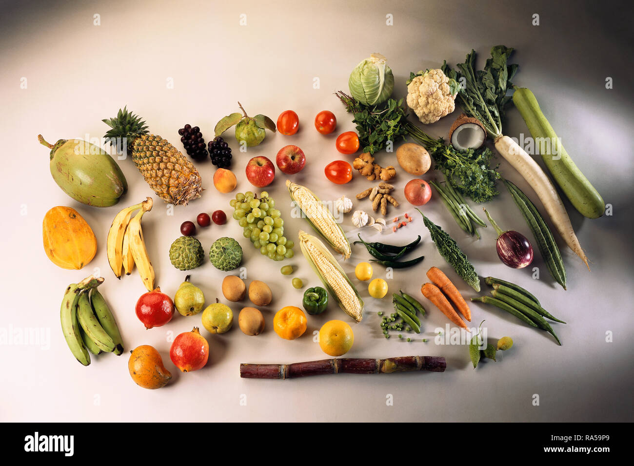 Fresh assorted vegetables spices hi-res stock photography and images ...